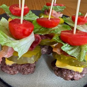 Bacon Cheeseburger Bites, Burgers Made Simple – Schweid & Sons