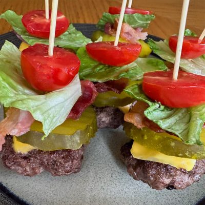 Bacon Cheeseburger Bites, Burgers Made Simple – Schweid & Sons